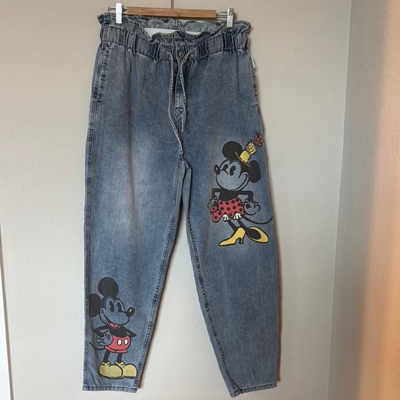 Disney | Jeans | Disney Mickey Mouse Blue Jeans With Yellow And Red ...